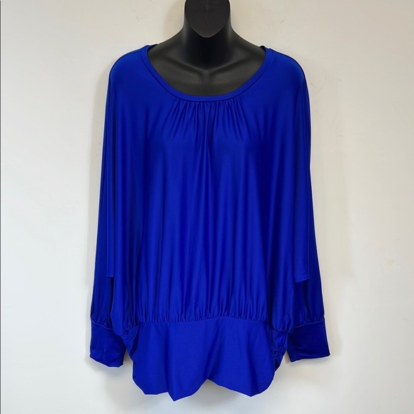 Cato | Tops | Cato Retro Vibes Xl Drop Waist Cobalt Blue Shirt Size Xl ...